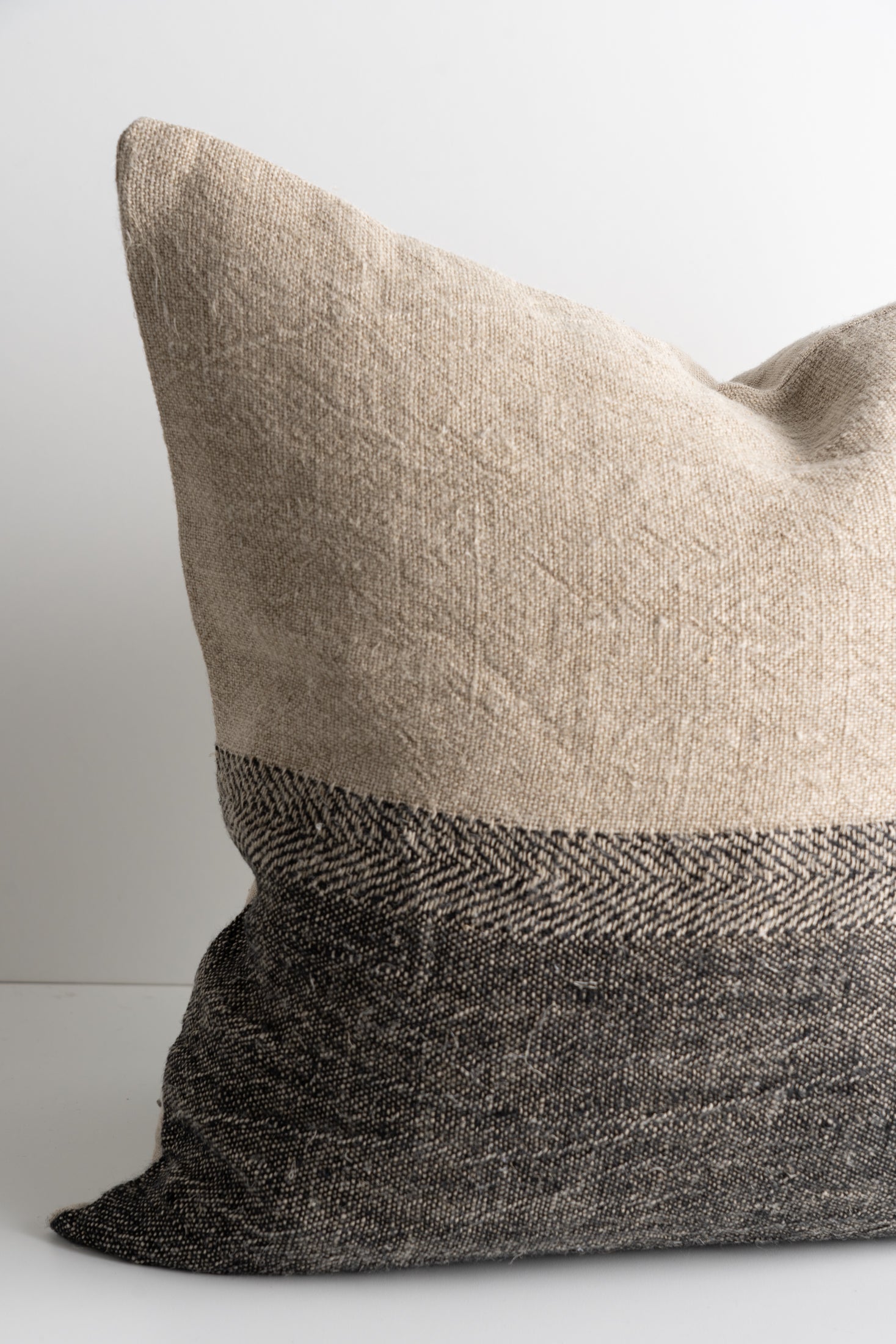 Isolde Beige and Black Fabric Blocked - 20" x 20" (Pillow Case Only ...