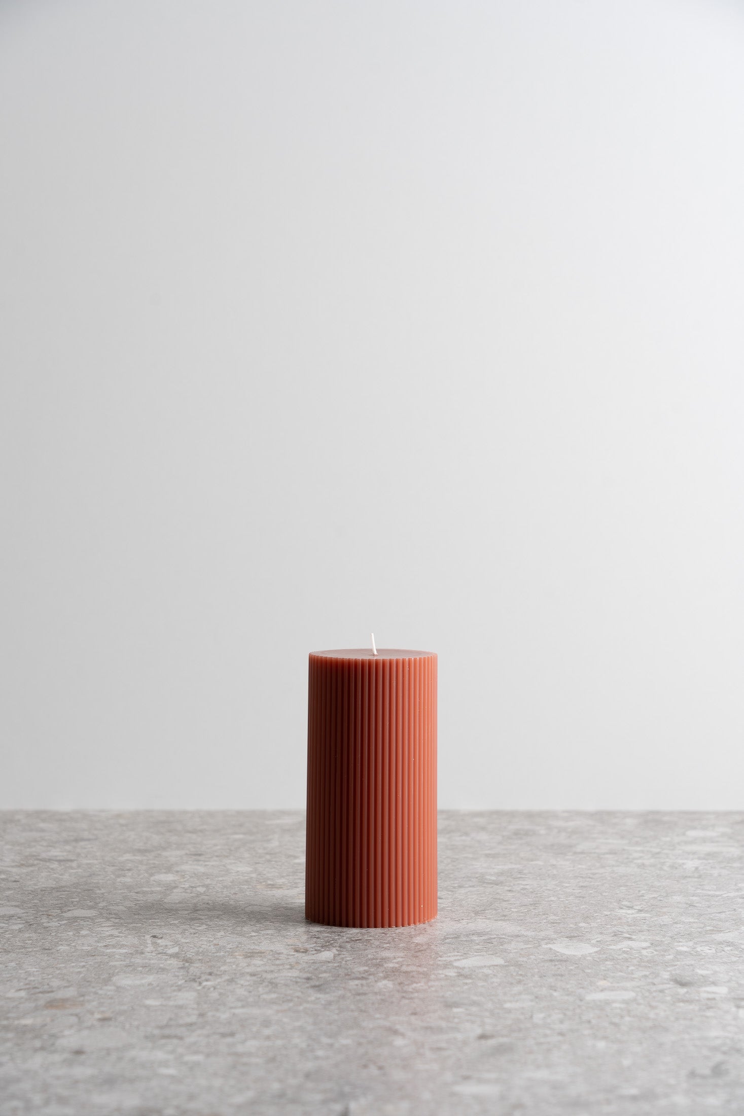 Fancy Ribbed Pillar - Clay – Shoppe Refined